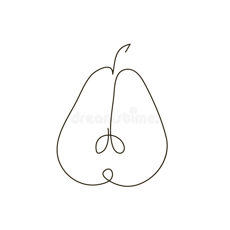 Pear Line Drawing