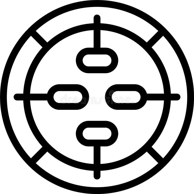 Half Pie Chart Vector Icon stock illustration. Illustration of ...