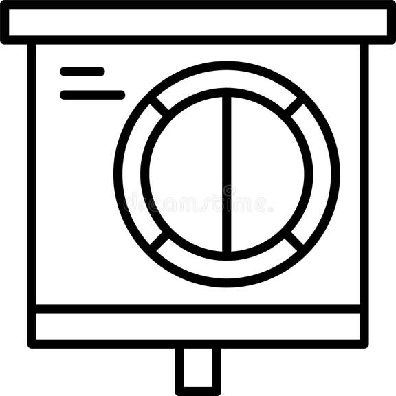 Half Pie Chart Outline Vector Icon Stock Vector - Illustration of ...