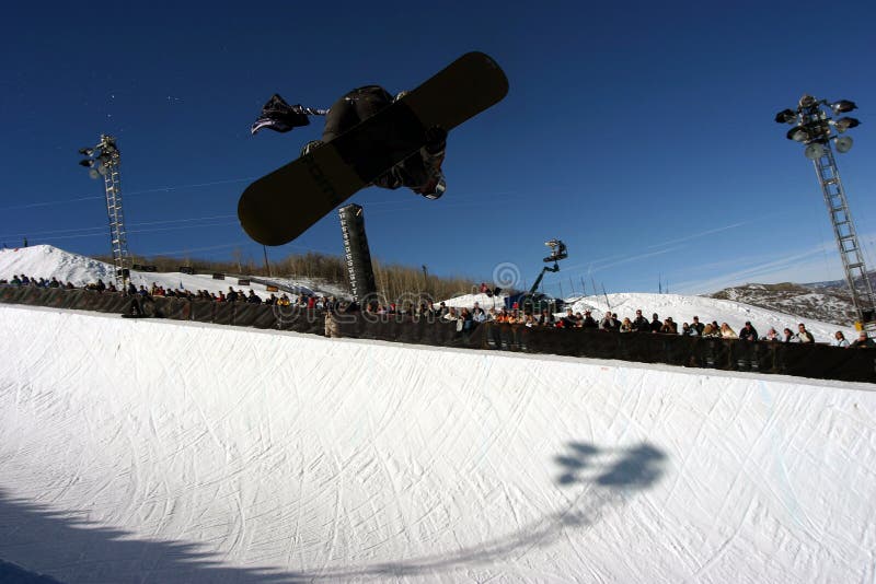 Half pipe snowboarder 1 stock photo. Image of competition - 282404