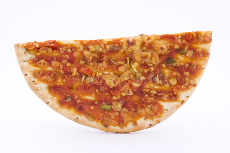 Half of pizza. stock image. Image of cheese, food, black - 13272329