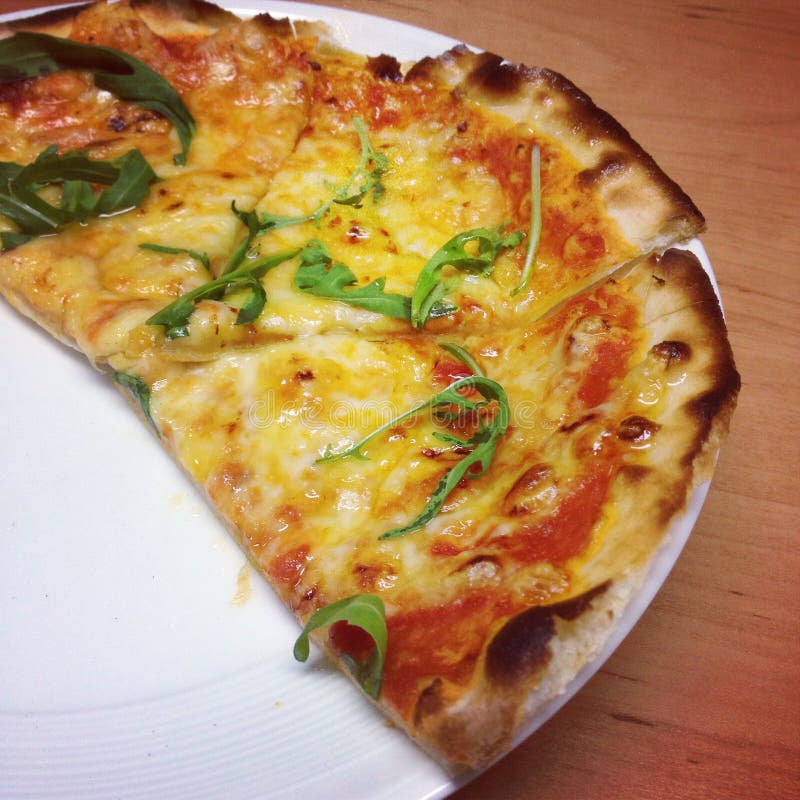 Half of pizza stock image. Image of baked, olive, dinner - 14369205