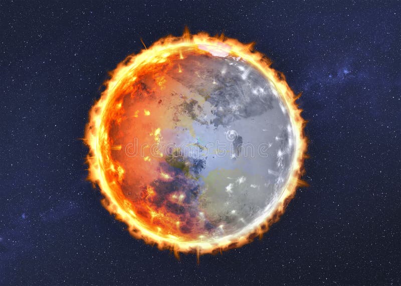 Half Planet Mars with Atmosphere with Half Venus Planet of Solar System ...