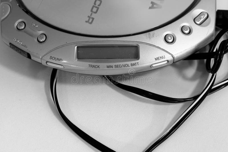Old Portable CD Player with Open Hatch on White Background Stock Image ...