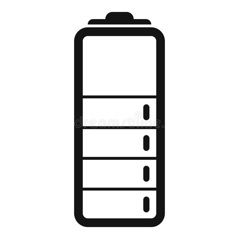 Half Power Battery Icon Simple Vector. Charging Interface Stock Vector ...