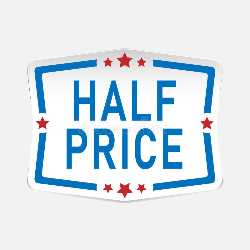 Half Price Pop Art Comic Explosion Speech Bubble on Blue Background ...