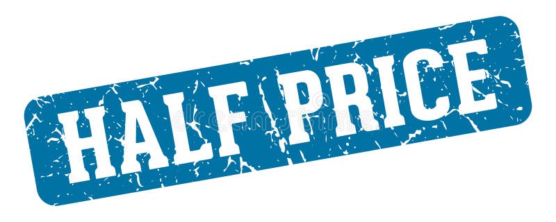 Half Price Rectangular Sign. Half Price Stamp Stock Vector ...