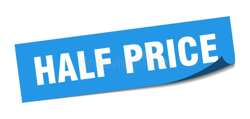 Half Price Sticker. Half Price Square Isolated Sign Stock Vector ...