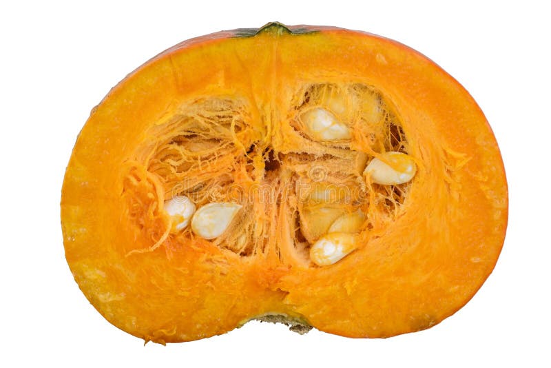 Half pumpkin isolated stock image. Image of detailed - 102604759