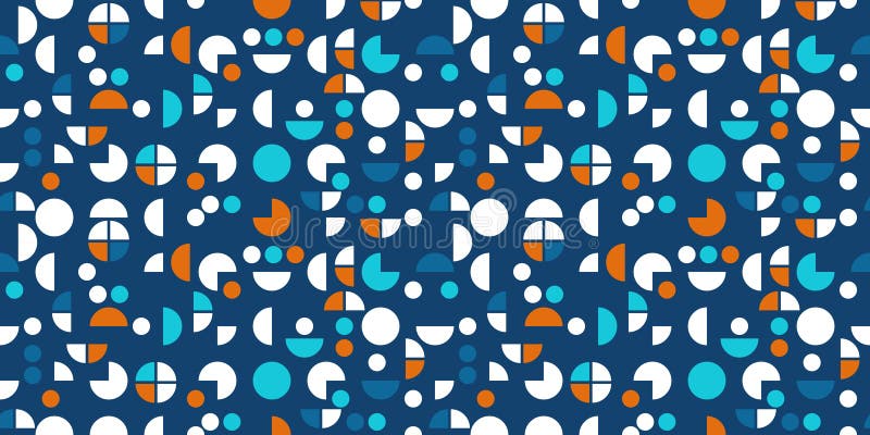 Half and Quarter Circles on a Seamless Pattern. Stock Vector ...