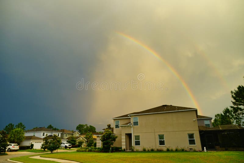 Half rainbow stock photo. Image of paradise, relax, clearwater - 116922580