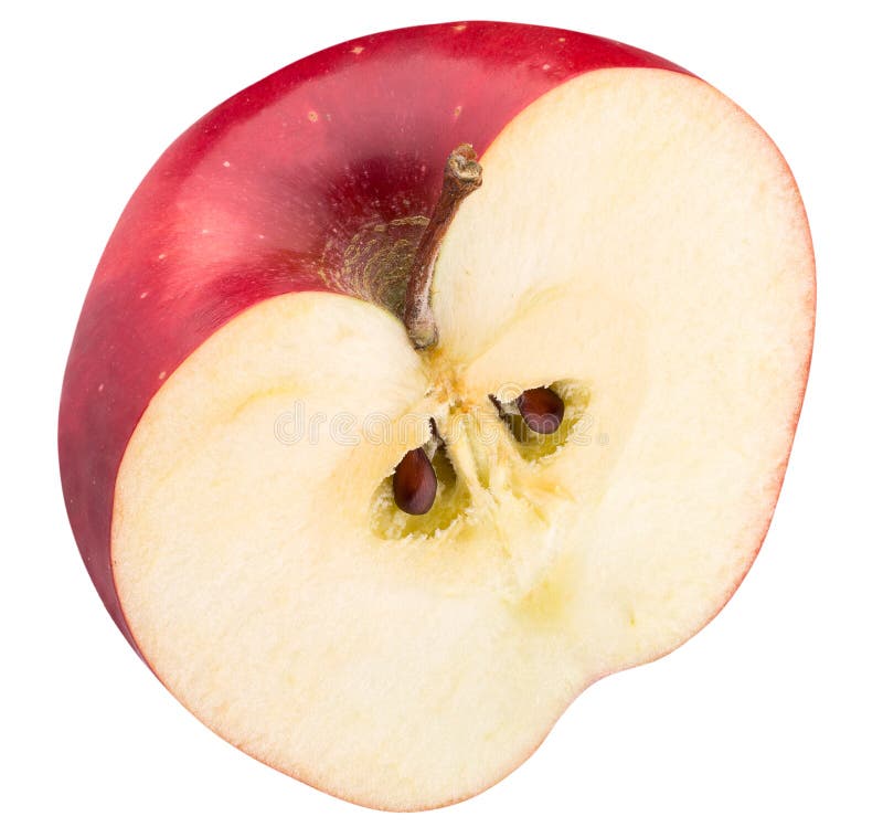 Half of Red Apple Isolated on a White Background Stock Image - Image of ...