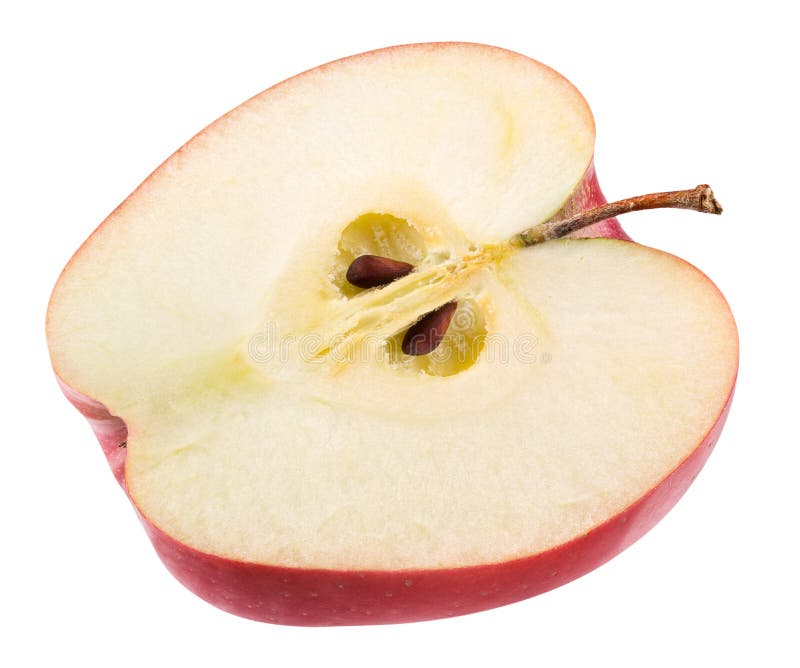Half of Red Apple Isolated on a White Background Stock Image - Image of ...