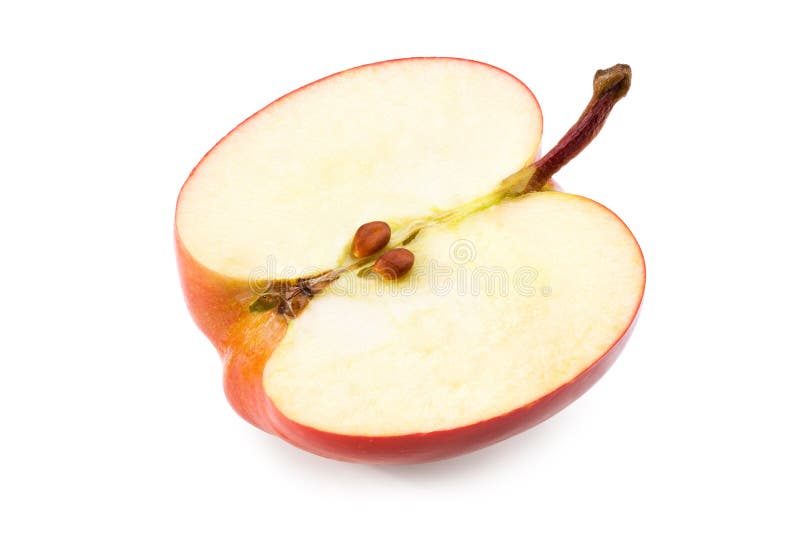 Half of Red Apple Isolated on a White Background Stock Image - Image of ...