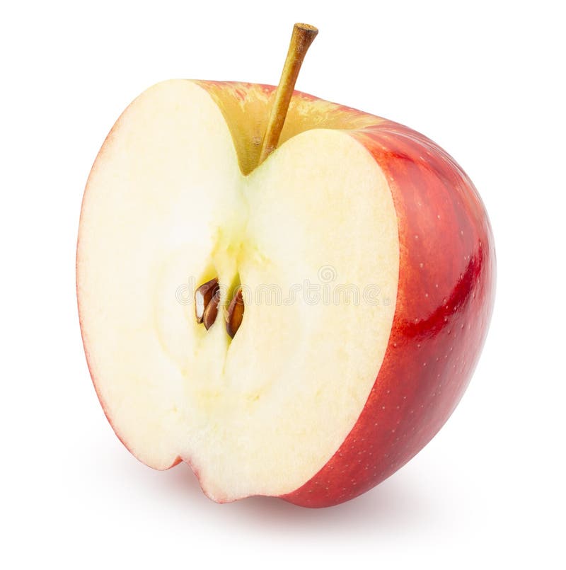 Half of Red Apple Isolated on a White Background Stock Photo - Image of ...