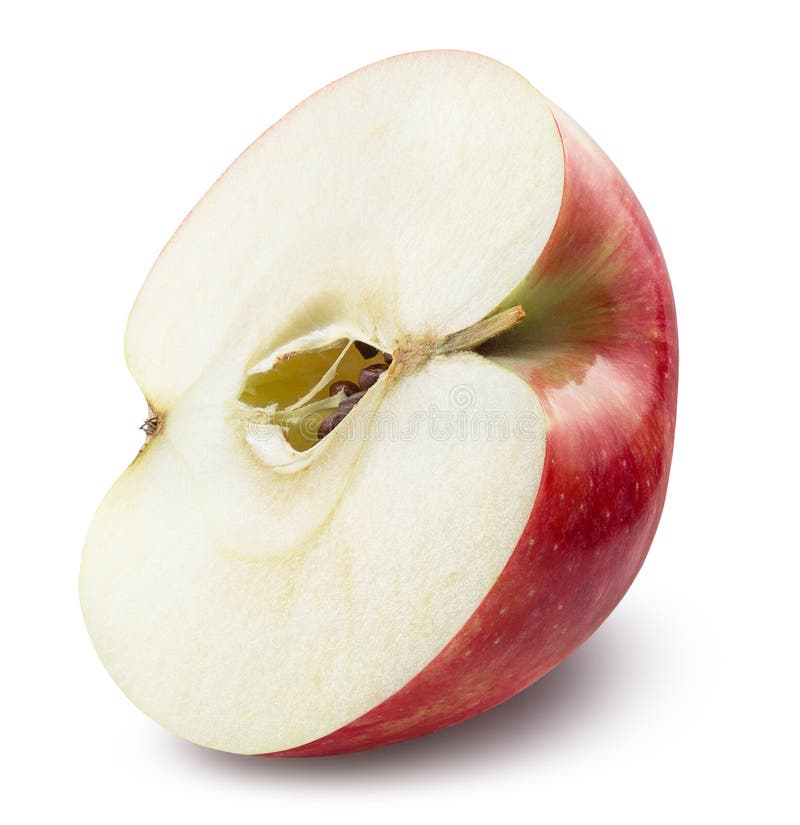 Half of Red Apple Isolated on a White Background Stock Image - Image of ...