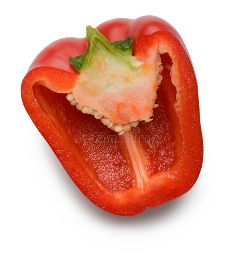 Red bell pepper half stock photo. Image of studio, vegetable - 49104564