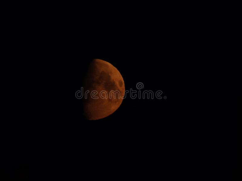 Half of red moon stock photo. Image of nature, lunar - 230505714