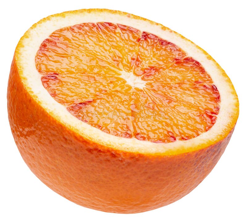 Half of Red Sicilian Orange Isolated on a White Background Stock Image ...
