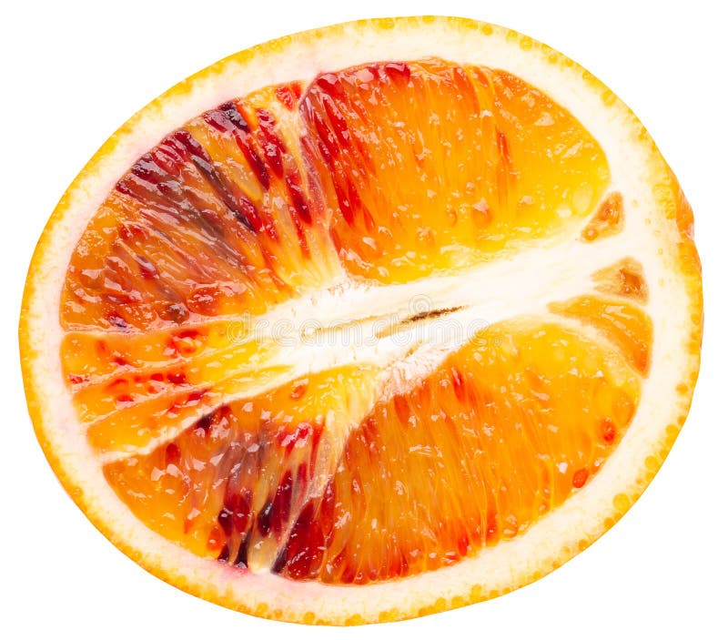 Half of Red Sicilian Orange Isolated on a White Background Stock Image ...