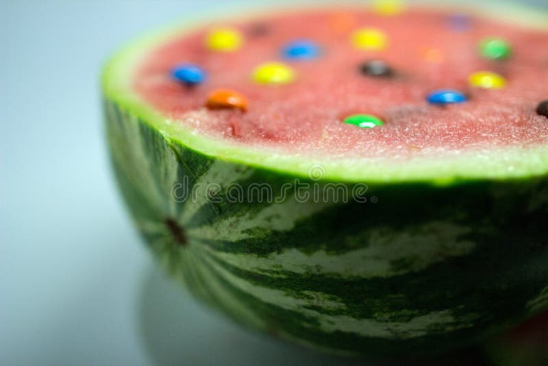 Half Red Watermelon Colored Candy Stock Photos - Free & Royalty-Free ...