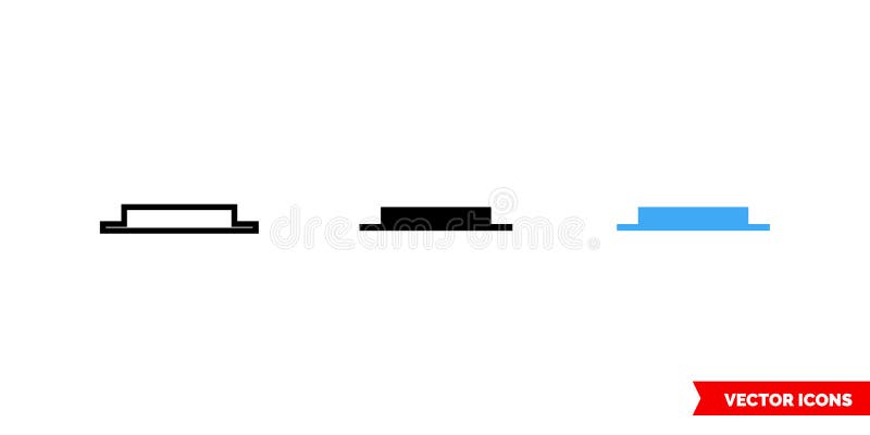 Half Rest Icon of 3 Types Color, Black and White, Outline. Isolated ...