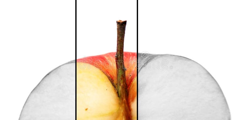 Half Ripe Apple Fruit .design Applied Stock Illustration - Illustration ...