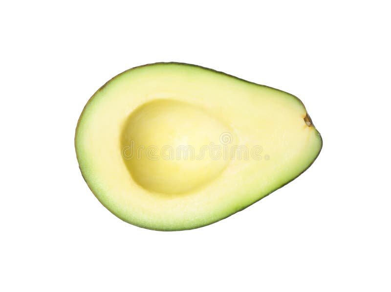 Half of Ripe Avocado Isolated Stock Image - Image of ripe, recipe ...