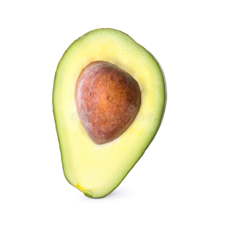 Half of Ripe Avocado Isolated Stock Image - Image of diet, delicious ...