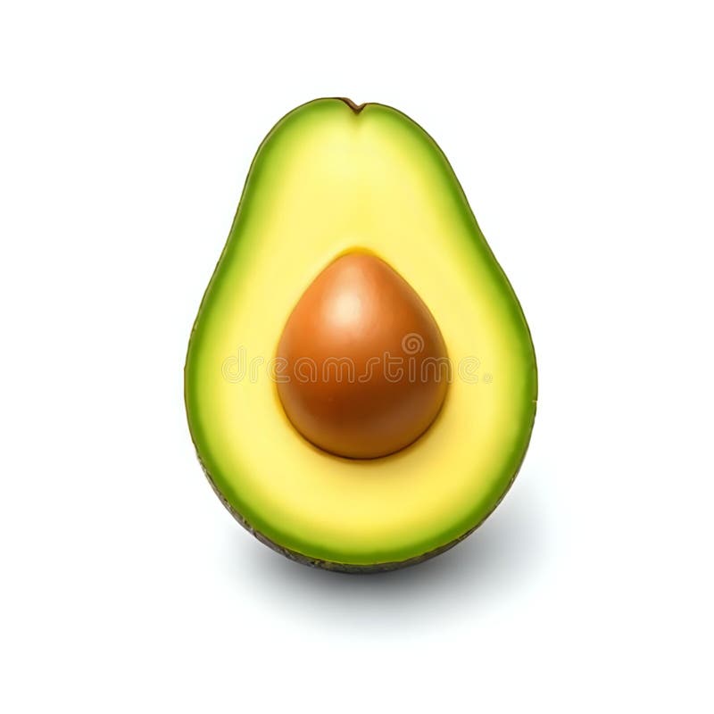 Half of a Ripe Avocado with a Smooth Pit Stock Photo - Image of avocado ...
