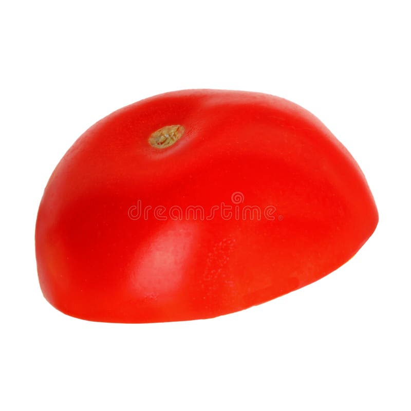 Half of Ripe Cherry Tomato Isolated on White Stock Image - Image of ...