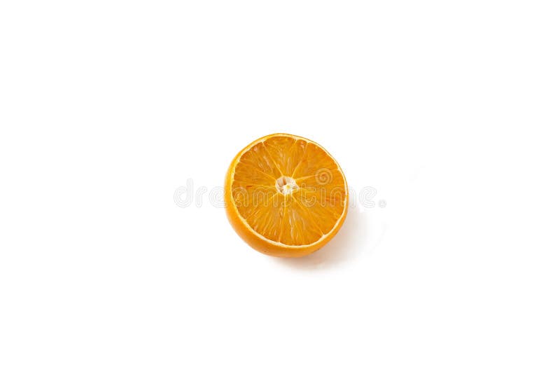 Half of Ripe Orange Isolated Stock Image - Image of view, nature: 137255683