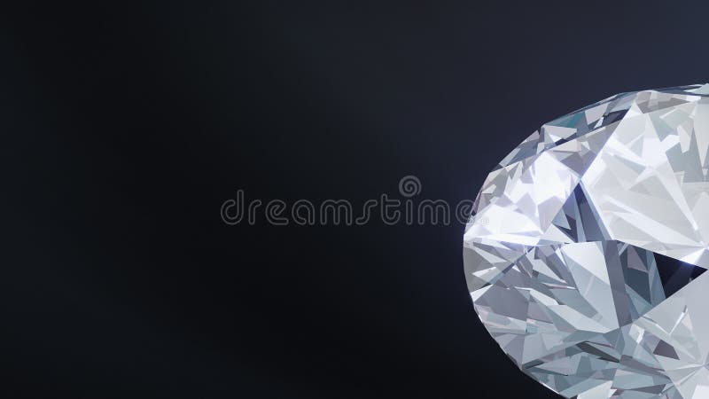 Half of Round Gem Close Up on Dark Backdrop. Stock Illustration ...