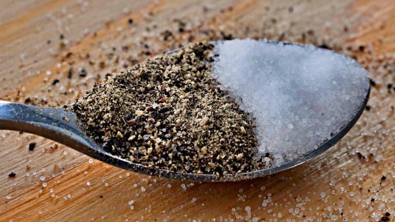 Half Salt Half Pepper Spoon Stock Image - Image of water, nature: 357294485