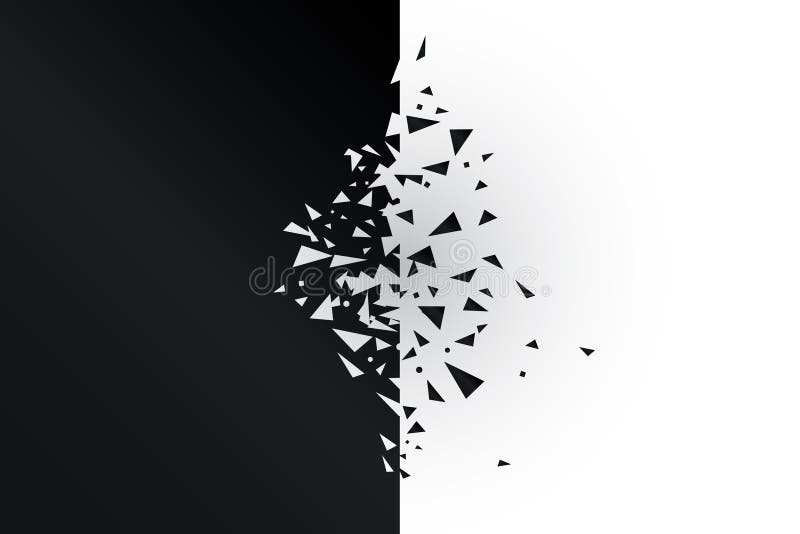 Half Screen Broken Splatter Effect. Stock Vector - Illustration of ...