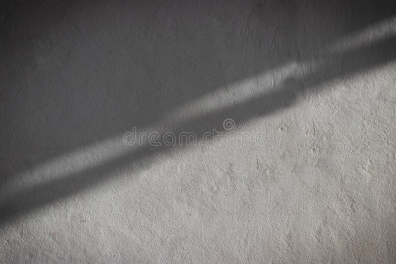 Half a Shadowed Cement Wall. Background and Texture Concept Stock Image ...