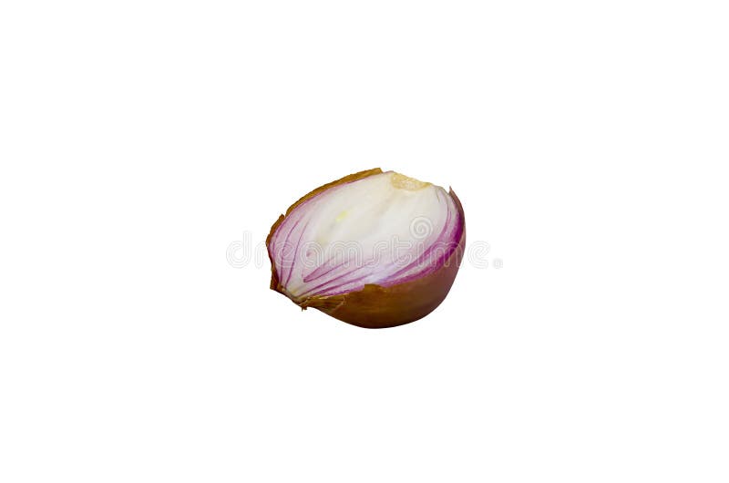 A Half of Shallots are Placed on a White Background Stock Image - Image ...