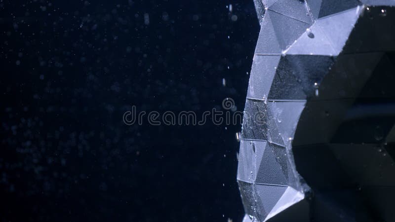 Half-shoot of an Abstract Figure Standing Underwater with Bubbles ...