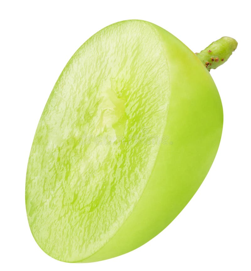 Single Green Grape Isolated on a White Background Stock Image - Image ...