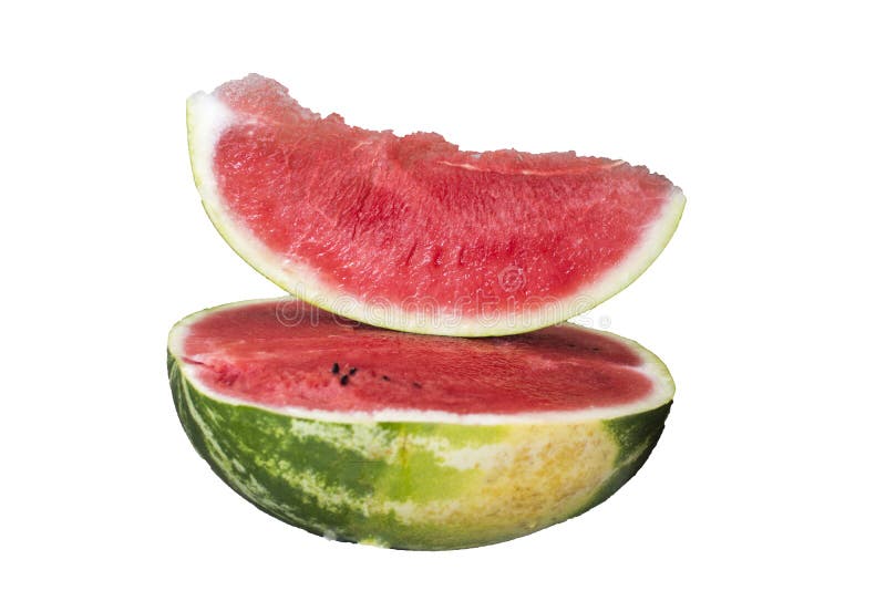 Half a Slice of Delicious Ripe Watermelon Stock Image - Image of pink ...