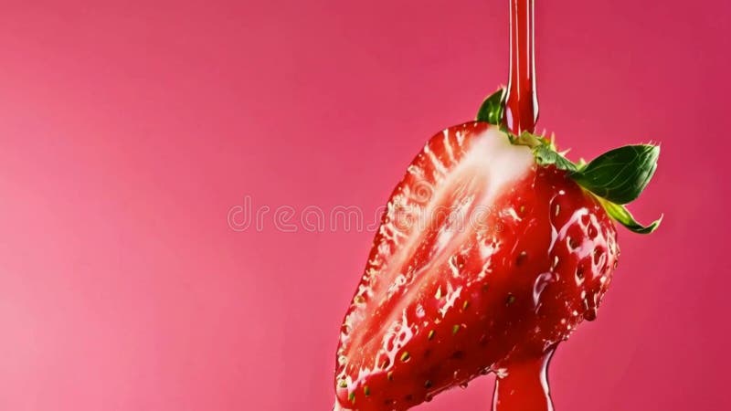 Strawberry jam. stock video. Video of splash, strawberries - 333973909