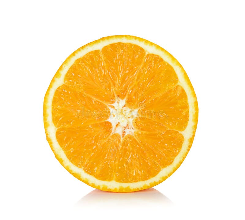 Half Sliced Orange Isolated on the White Background Stock Photo - Image ...