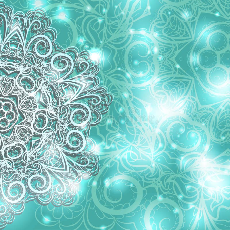 Half of snowflake stock vector. Illustration of circle - 48450275