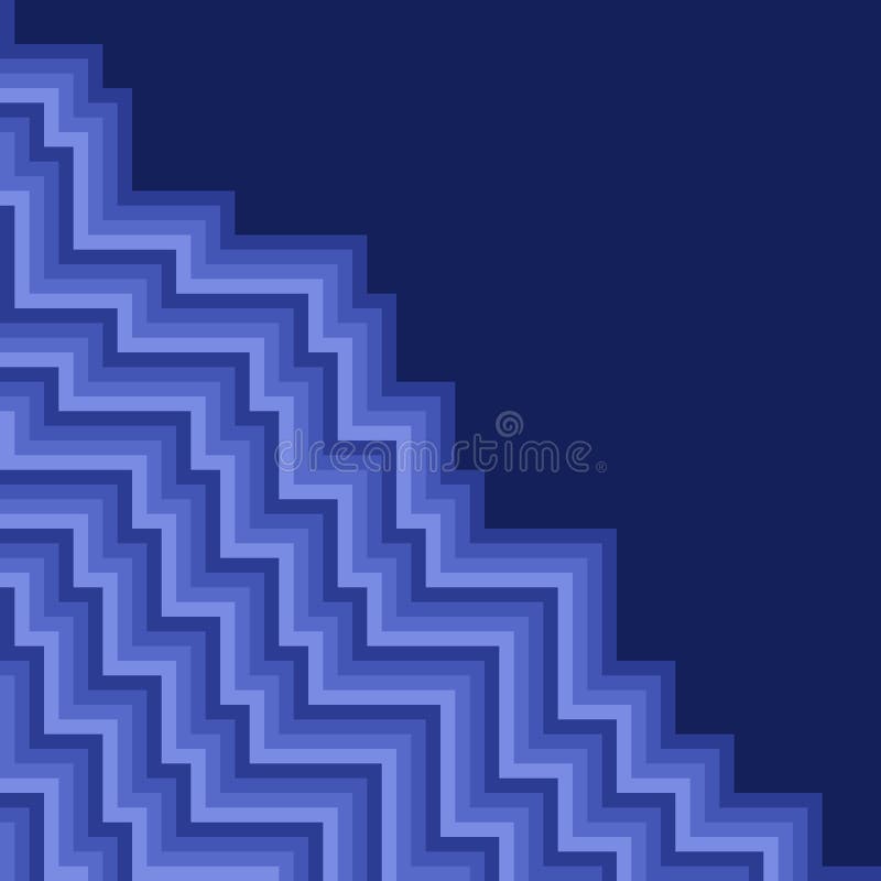 Half Blue and Half Blue Lines Design Stock Illustration - Illustration ...