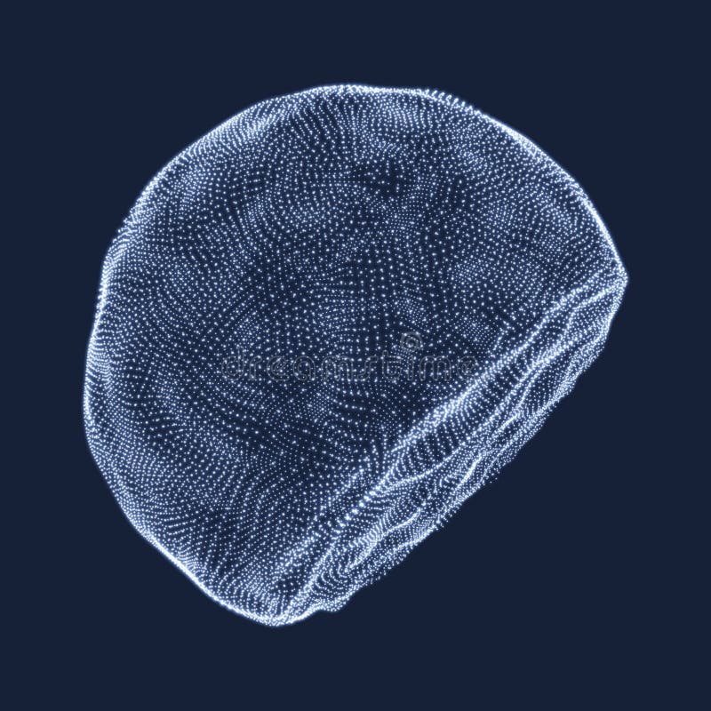 The Half-sphere Consisting of Points. Abstract Grid. Semi-sphere ...