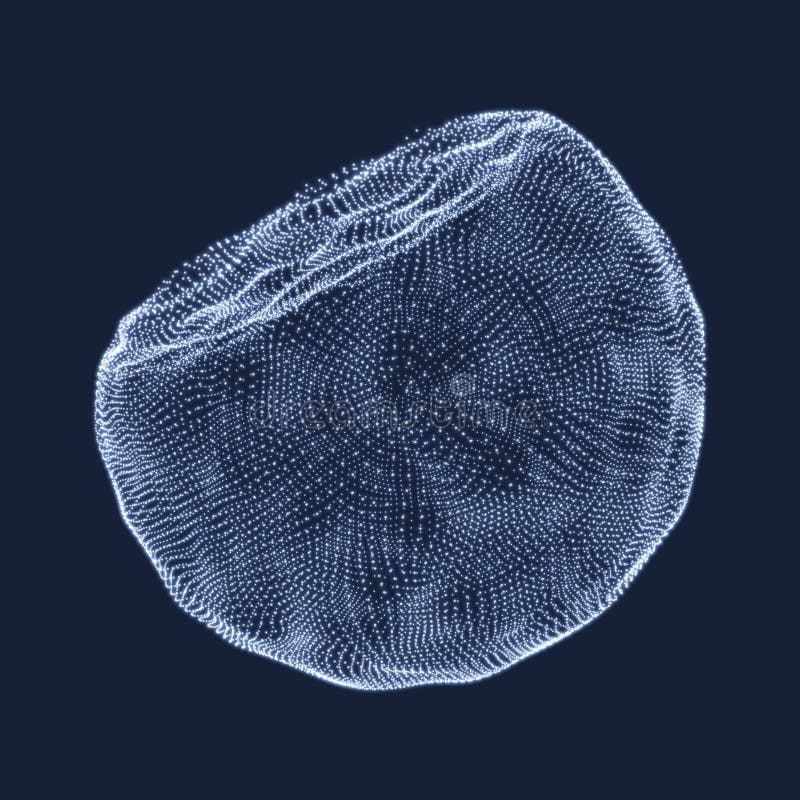 The Half-sphere Consisting of Points. Abstract Grid. Semi-sphere ...
