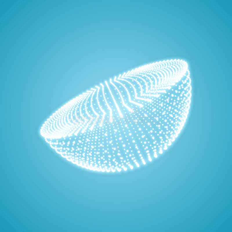 Half-sphere. Molecular Lattice. Connection Structure Stock Vector ...