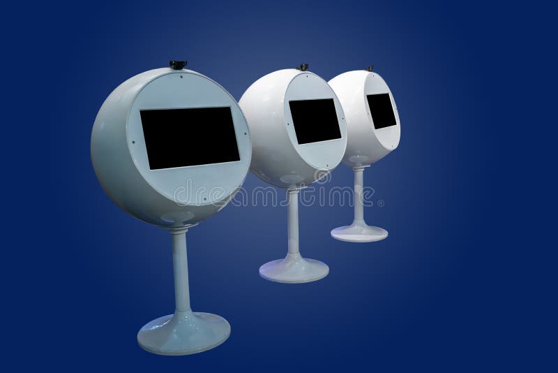 Half Sphere Shape with Built-in Monitor Screen for Display Stock Image ...