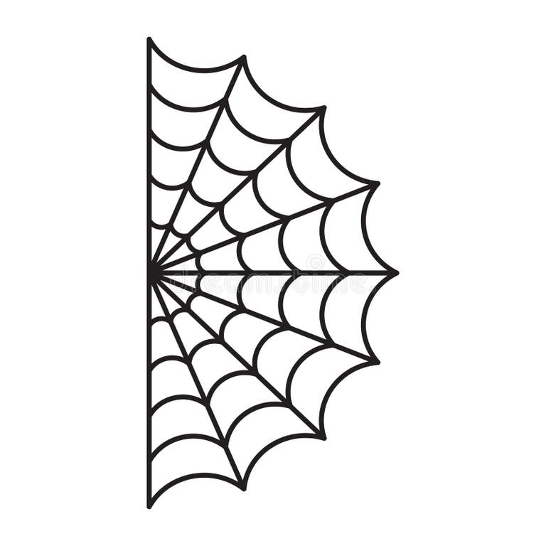 Half Spider Web. Halloween Cut File Stock Vector - Illustration of ...
