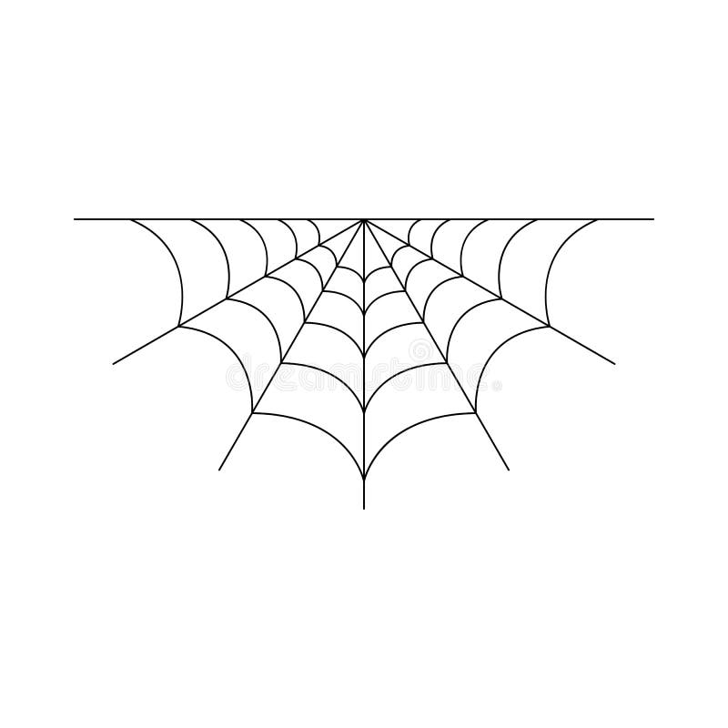 Half Spider Web Isolated on White Background. Halloween Spiderweb ... Half Spider Web Isolated on White Background. Halloween Spiderweb ...